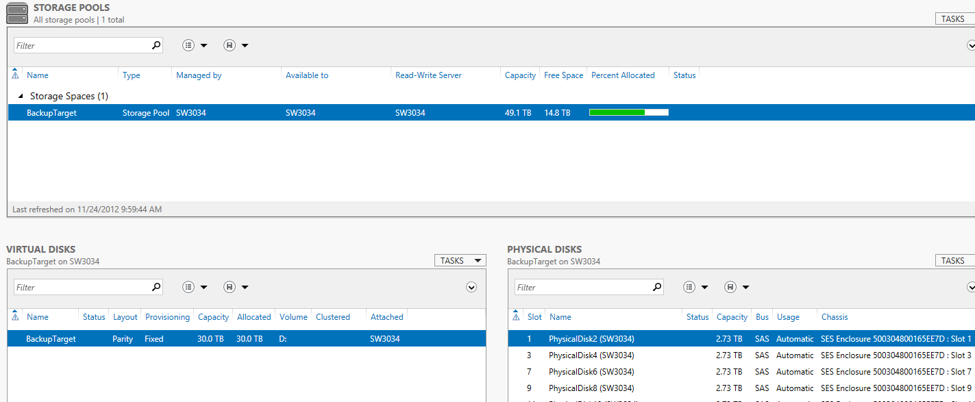 Server 2012 Storage Spaces And Hot Spares Faultbucket