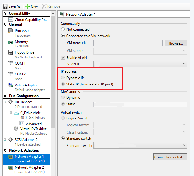 SCVMM – Change VM NIC from Static to Dynamic IP – faultbucket SCVMM – Change VM NIC from Static to Dynamic IP – faultbucket